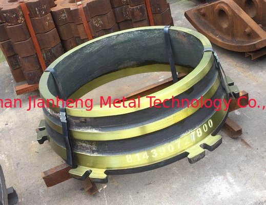 High Manganese Steel Cone Crusher Wear Parts Sand Casting Process For Mining Industrial